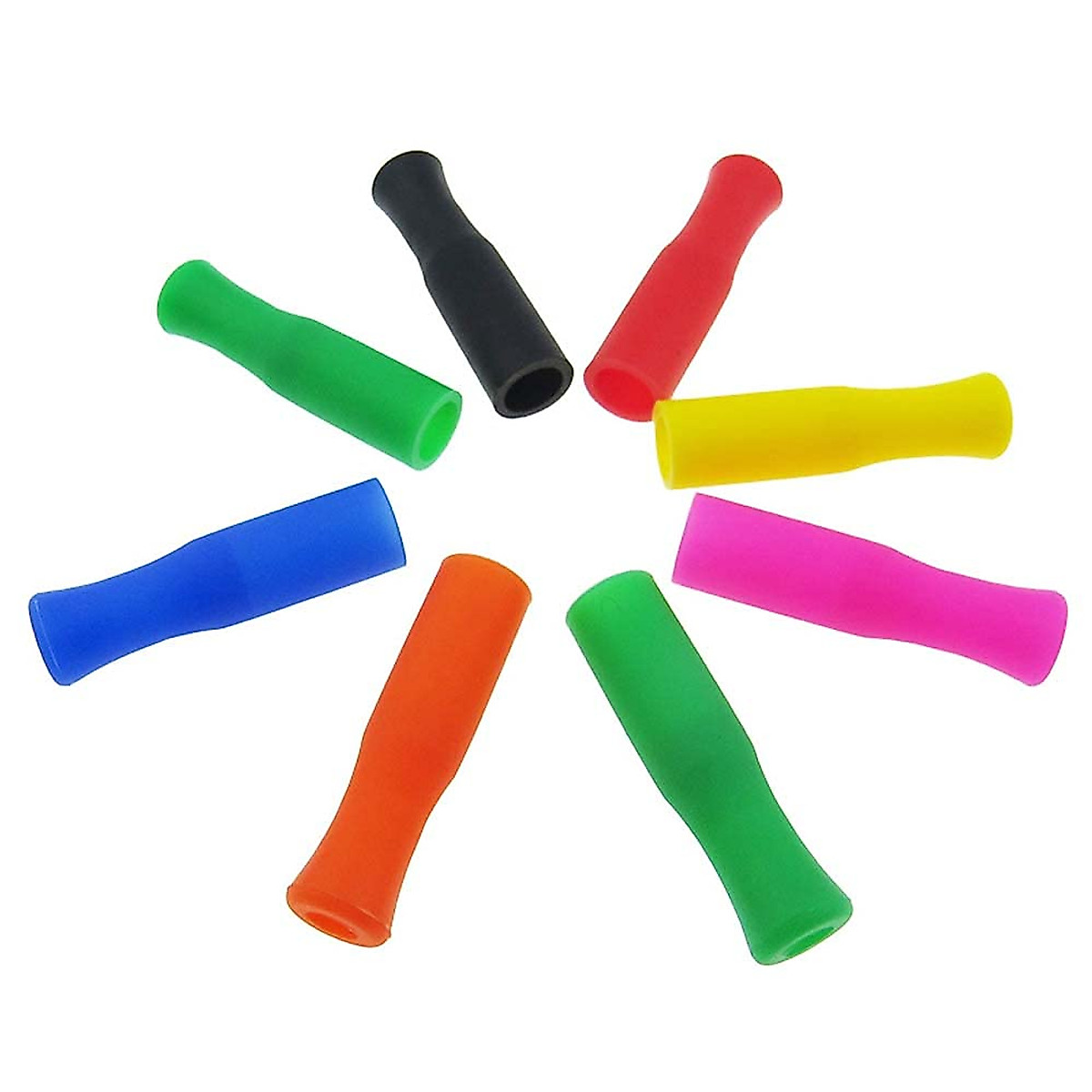 20 Pcs Silicone Straw Tips, Reusable Straw Tips, Multi-Colored Food Grade Straws Tips Covers Fit for 6mm Wide Stainless Steel Straws