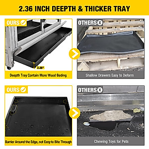 Aivituvin Guinea Pig Cage Chew Proof Hamster Cage Metal Frame Rat House Small Animal Habitat Critter Nation Cage 2 Levels Double Use Movable