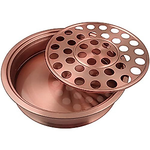 Communion Ware Holy Wine Christian Worship Serving Tray with 40 Cups for Churches - Stainless Steel (Copper)