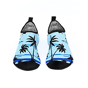 Women's Water Shoes Aqua Socks for Outdoor Beach Swim Surf Yoga Exercise Beach Swim Barefoot Sports Shoes(Beach02, 10-11)