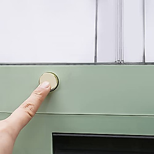 Eapmic Rice Dispenser with Cup,Wall-Mounted 6 Grid Dry Food Dispenser Rice Bucket Grains Storage Container Cereal Dispenser for Home and Kitchen (6Grid,2 Layers,Light Green)