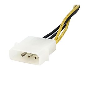 StarTech.com 6 Inch 4 Pin to 8 Pin EPS Power Adapter with LP4 - F/M - ATX to EPS Power Adapter (EPS48ADAP), Black