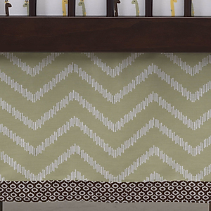Lambs & Ivy Giraffe Collection Dust Ruffle, Chevron