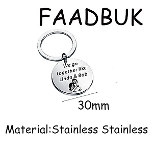 FAADBUK Bob's Burgers Inspired Gift Couple Keychian Set You’re the Linda to my Bob Valentine’s Day Gift (Go Together Linda Bob)