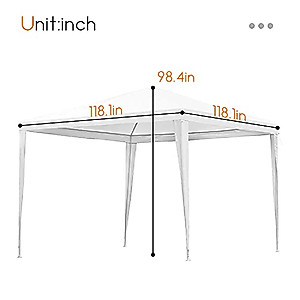 Party Tent Outdoor Canopy Outdoor Wedding Tent Water-Proof Canopy Tent with Removable Sidewalls (10 * 10)
