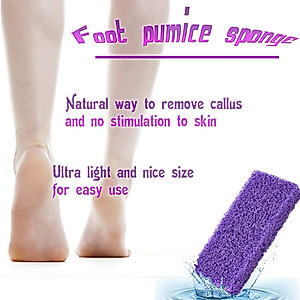 70 PCS Pedicure Exfoliator Kit Set 40 PCS Disposable Pedicure Pumice Stone for Foot Care Sponge Scrubber Callus Purple Coarse Dead Skin Remover 30 PCS Pedicure Nail Files (Pack of 70)