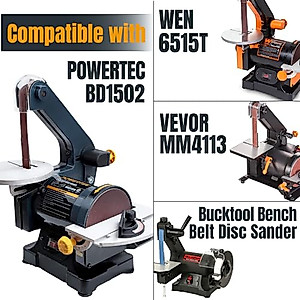 POWERTEC 457600 1 x 30 Inch Sanding Belts, 600 Grit Silicon Carbide Belt Sander Sanding Belt for Belt Sander, Belt and Disc Sander, Woodworking, Metal Polishing & Grinding, Knife Sharpening, 10PK