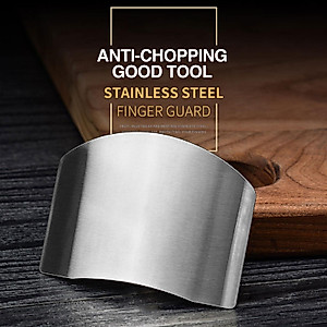 Stainless Steel Finger Guard,Stainless Steel Finger Protector,Adjustable Finger Protector,Finger Hand Protector Guard Tool for Cutting Vegetables, Meat