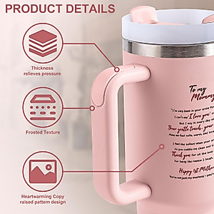 VoziSpace First Mothers Day Gifts – Happy 1st Mother’s Day Tumbler 40oz – Stainless Steel Cup with Lid & Straw – Insulated Coffee Travel Mug for Mom-to-Be, Baby Shower Gifts, New Mom Present
