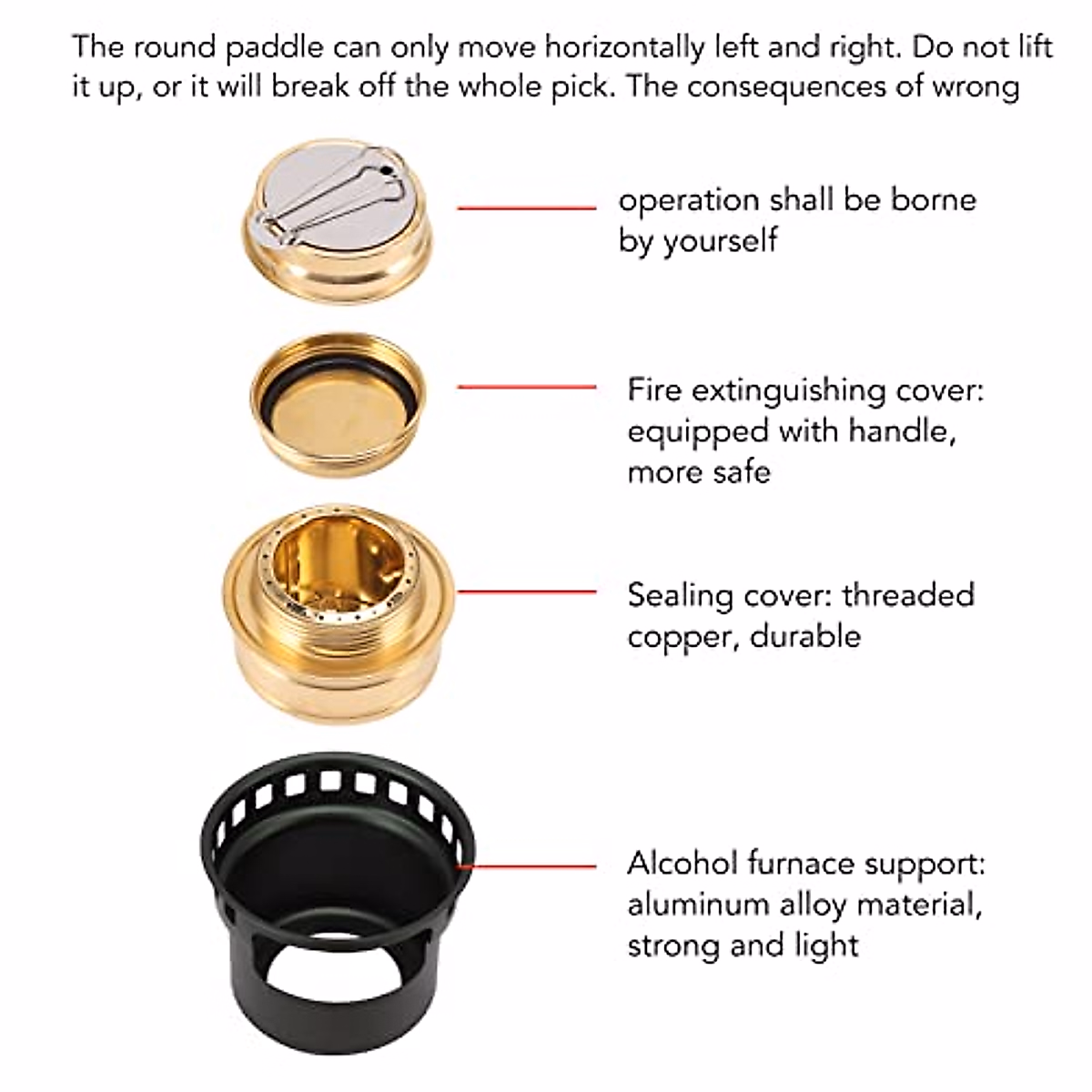 Alcohol Stove, Portable Aluminium Alloy Spirit Burner Easy to Hollow Bracket Sealing Ring with Storage Bag for Teapots(Blackish Green)