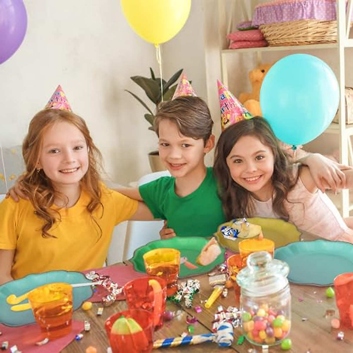 Suttmin 180 Pcs Pastel Paper Plates Gold Foil Scalloped Edging Disposable Paper Plates 9 Inch Dessert Plates Pastel Colors Dinner Plates for Wedding Birthday Baby Shower Bridal Shower (Green Series)