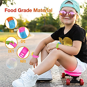 Kids Party Favors Pop Fidget Toys Bulk Its 24 Packs Fidget Bracelet It Birthday Party Favors for Kids Goodie Bags Stuffers Classroom Prizes Bubble Poppers Toddlers Toy for Students Girls Boys Cheap