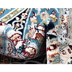 Unique Loom Narenj Collection Area Rug - Adams (10' x 13' 1" Rectangle Blue/Burgundy)