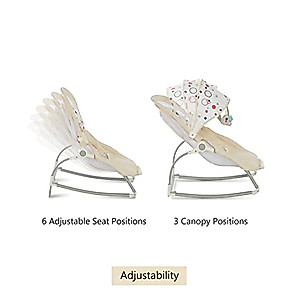 Dream On Me We Rock Infant Rocker IIPerfect to Calm Baby, Comfy Time, White