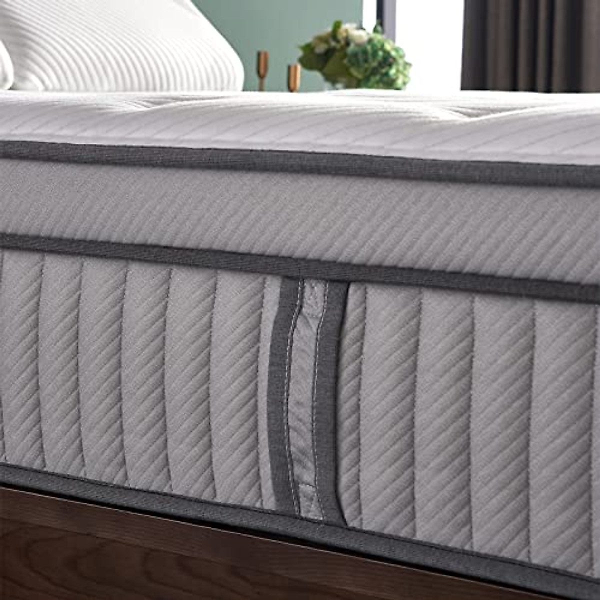 14 Inch Queen Mattress, Lechepus MDI Memory Foam Hybrid Mattresses with Individual Pocket Spring, Medium Plush Comfy Mattress in a Box for Cool Sleep & Pressure Relief