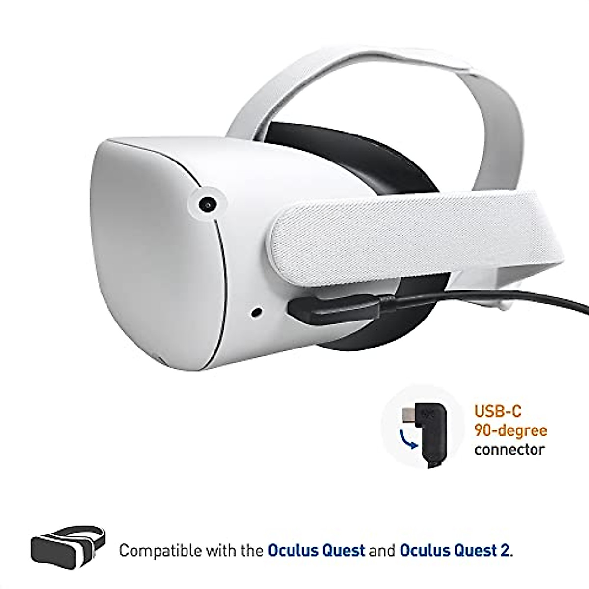 Cable Matters Unidirectional Active USB C Cable 16.4 ft for Oculus Quest 2 Headset (USB-A to USB-C Active Cable Compatible with The Oculus Link Cable Feature) in Black – 5 Meters / 16.4 Feet