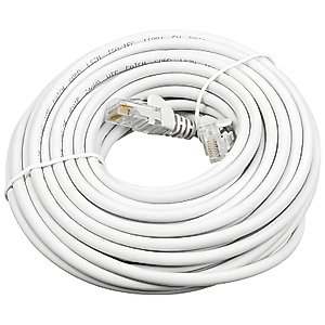 ThePoEstore 100 ft Cat 5 Ethernet Cable，Cat5e Internet Network LAN Cables，350MHz RJ45 Gigabit White Snagless Patch Cord，for PC, Server, Router, Modem, TV, PS5 Ethernet Device