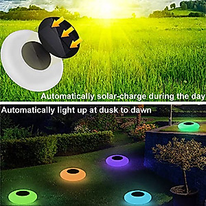 BALMOST Solar Floating Pool Light, RGB Color Changing Solar Swimming Pool Light w/Remote, Waterproof Outdoor Floating Solar Pond Light Solar Powered Pool Light for Yard Lawn Patio Party Beach 12.6-in