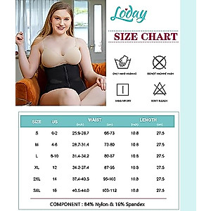 LODAY Waist Trainer for Women Breathable Mesh Crossover Waist Cincher Seamless Tummy Control Corset Shapewear Body Shaper (Black(Zipper & Hook), XX-Large)