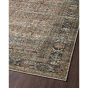 Loloi II Adrian Collection ADR-03 Terracotta/Multi, Traditional 7'-6" x 9'-6" Area Rug