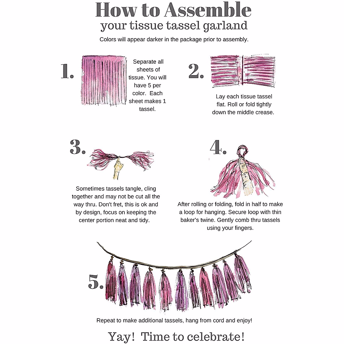 15PCS DIY Boho Rainbow Party Tassel Banner Dusty Rose Pink Kraft Brown Cream Paper Garland Streamer Wedding Baby Shower Birthday Outdoor Nursery Garden Hanging Decoration