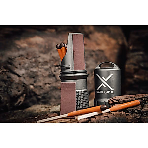 EXOTAC - MATCHCAP XL Waterproof Camping Match Kit Holder with Integrated Striker in Trapped Blister