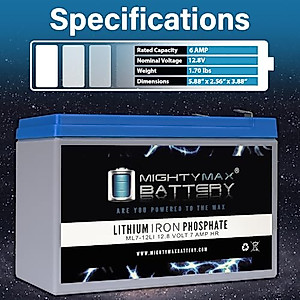 Mighty Max Battery 12V 7AH Lithium Battery Replaces Mighty Mule Gate Opener FM500 502
