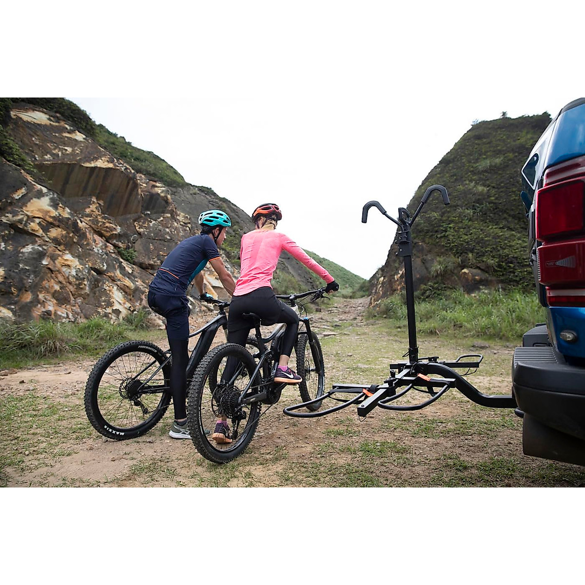 HYPERAX Special Combo - Volt 2 with 2 X E-Bike Adapter- Platform Bike Rack for Car, SUV, Trucks, Sedan - 2" Hitch Fits Up to 2 X 70 lbs Bike with Up to 5" Fat Tires - NO RV USE!
