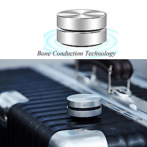 Nebunovo Bone Conduction Humbird Speaker Bluetooth with Magnetic Stickers, Bone Speakers Turn Anything into Speakers Humbird Speaker Wireless Bass Sound for Travel (Silver Humbird)