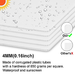 DIESOTT 2 Pack Blank Yard Signs with Stakes, 18X12 Inches White Corrugated Plastic Garden Lawn Yard Signs for Happy Birthday, Garage Sale Signs, Rent, Party, Guidepost, Halloween, Christmas Décor