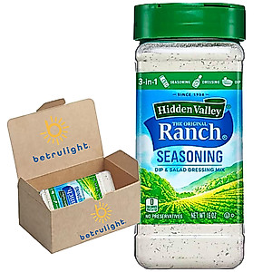 Ranch Seasoning Powder | Hidden Valley Original Ranch Salad Dressing, Seasoning Mix and Dip | Creamy Buttermilk | 16 Fl oz Shaker | Every Order is Elegantly Packaged in a Signature BETRULIGHT Branded Box!