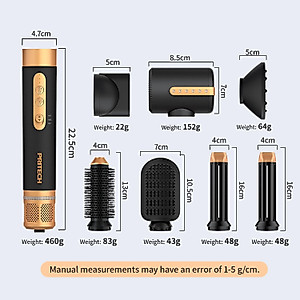 Ionic Hair Dryer, PRITECH 1875W Professional Hair Blow Dryer, Portable Travel Hair Dryer HairDryer with Concentator Nozzle and Powerful Hot/Cool Wind Settings, Pro Negative Ion Quiet for Salon