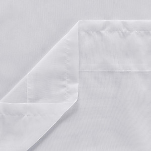 Deconovo White Sheer Curtains 45 Inch Length Rod Pocket Voile Drape Curtains for Living Room 2 Panels 52x45 Inch