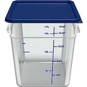 Carlisle FoodService Products CFS Squares Plastic Food Storage Lid 12-22 Quart Royal Blue