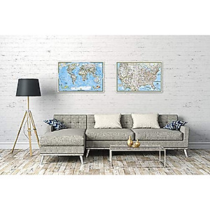 National Geographic World and United States Maps - Classic (Poster Size: 36 x 24 in) [Map Pack Bundle] (National Geographic Reference Map)