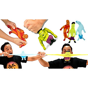 JA-RU Squishy Monster 6 Inch (3 Stretchy Toys Assorted) Stretch Action Figures & Bendy Toys for Kids. Stress Relief Fidget Toys. Anger Management Toys. Superhero Party Favors. 4306-3s