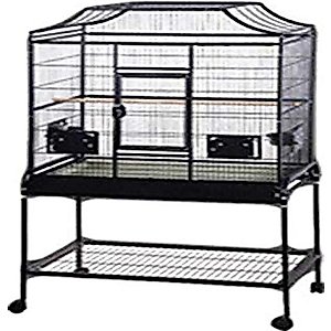 A&E Cage Co. 32' x 21' x 61' Elegant Flight Cage, Black