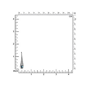 Silvershake 1.5 CT Genuine London Blue Topaz White Gold Plated 925 Sterling Silver Modern Style Hook Earrings