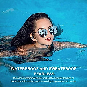 CZQIKEDA Wireless Ear Clip Bone Conduction Headphones,Ear-Clip Bone Conduction Headphones Bluetooth 5.0,IPX5 Waterproof Mini Sport Running Earring Earphone