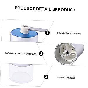 GOOHOCHY 1pc Hand Mill hand coffee mill knight pill crusher kitchen automatic pill crusher best pill crusher Manual Bean Grinder burr coffee grinders hand grinder office Metal Plastic