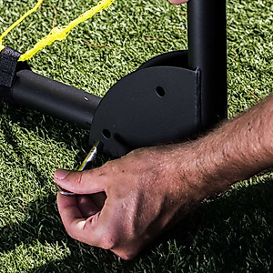 Franklin Sports Premier Steel Soccer Goal - Folding Backyard Soccer Goal with All Weather Net - Kids Backyard Soccer Net - Easy Assembly - 12'x6' - Black