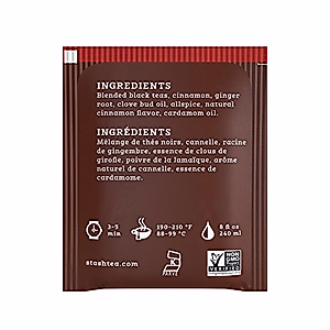 Stash Tea Double Spice Chai Black Tea, Box of 100 Tea Bags (Packaging May Vary)