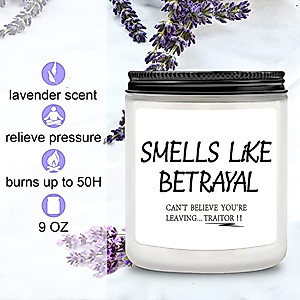 Lovearth Funny Going Away Gift for Coworker, Best Friend Moving, Coworker Leaving Gifts for Women, Men - New Job, Promotion Gift, Farewell, Goodbye Gifts for Coworkers, Boss, Lavender Scented Candles
