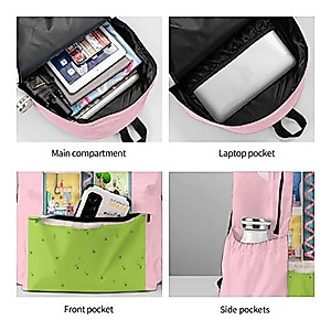 UPHUNAL Pink backpack For Women Men Cute large Laptop Travel backpacks anmie Bag Lightweight Cool Durable Waterproof Bags For Office Package Daypacks Work Hiking Gym Sport Outdoor Picnic