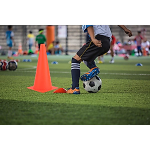12 Inch Orange Traffic Training Cones, Plastic Safety Parking Cones, Agility Field Marker Cones for Soccer Basketball Football Drills Training, Outdoor Sport Activity & Festive Events - 12 Pack