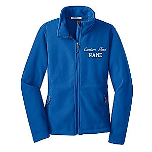 INK STITCH Women L217 Custom Stitching Embroidery Fleece Jackets - Royal (XL)