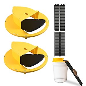 Mice Mouse Trap Bucket Flip Lid,Mouse Trap Bucket Indoor Outdoor,Humane Mouse Trap,Mouse Trap Bucket Lid Auto Reset | 5 Gallon Bucket Compatible | Mouse Rats Trap Bucket Lid(2Packs) 01116fx