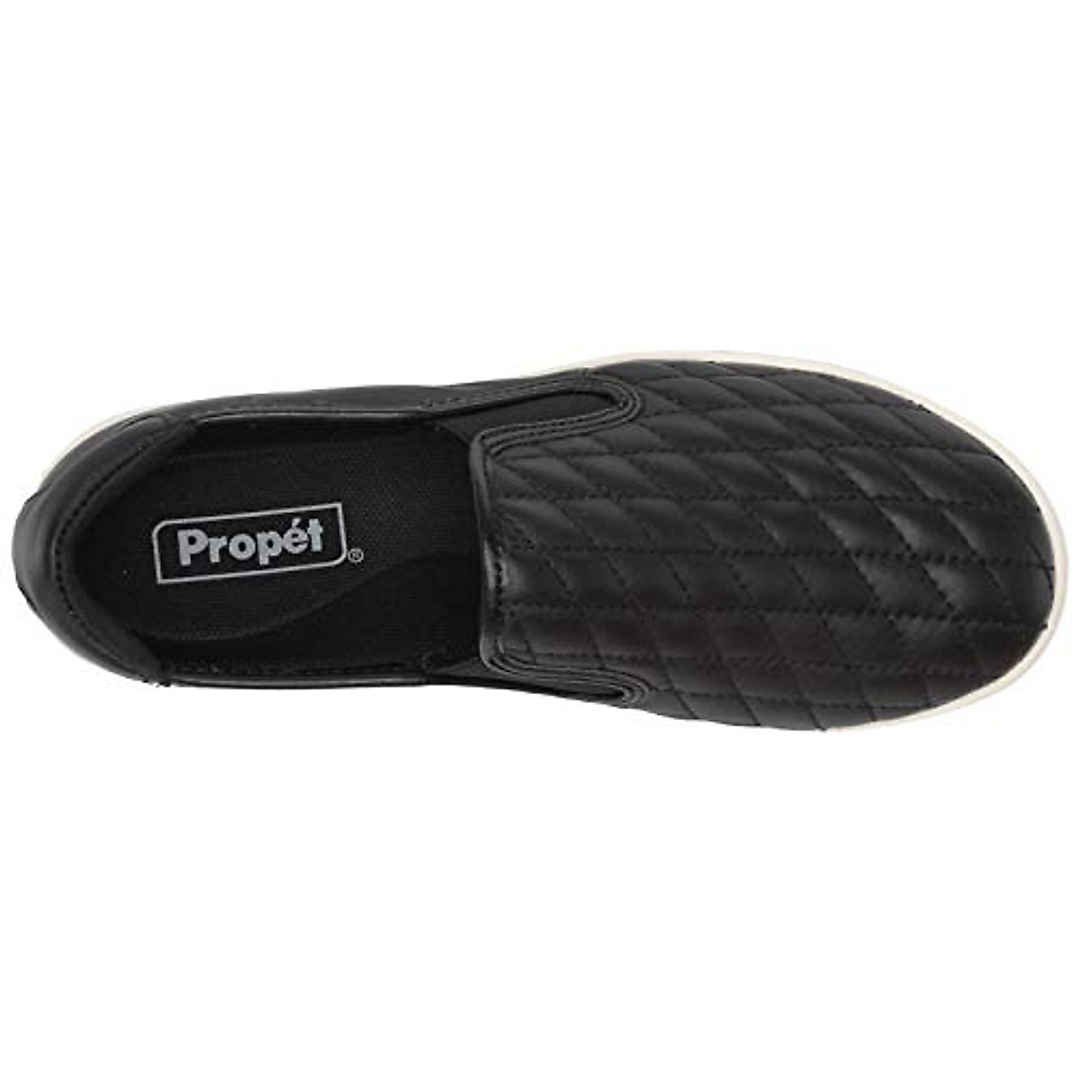 Propét Women's Karly Sneaker,Black,10 Wide