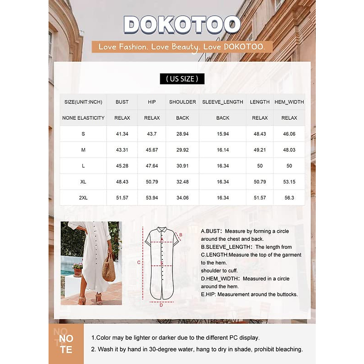 Dokotoo Womens Plus Size Casual Summer Spring Wrap Button Down Front Cotton Long Sleeve Maxi Dress Long Cardigan Beach Boho Cover Ups Shirt Dresses for Women 2023 White Small