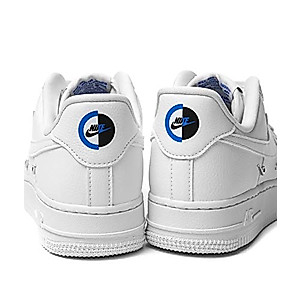 Nike Women's Air Force 1 '07 Shoes, White/Hyper Royal/Black/White, 7.5